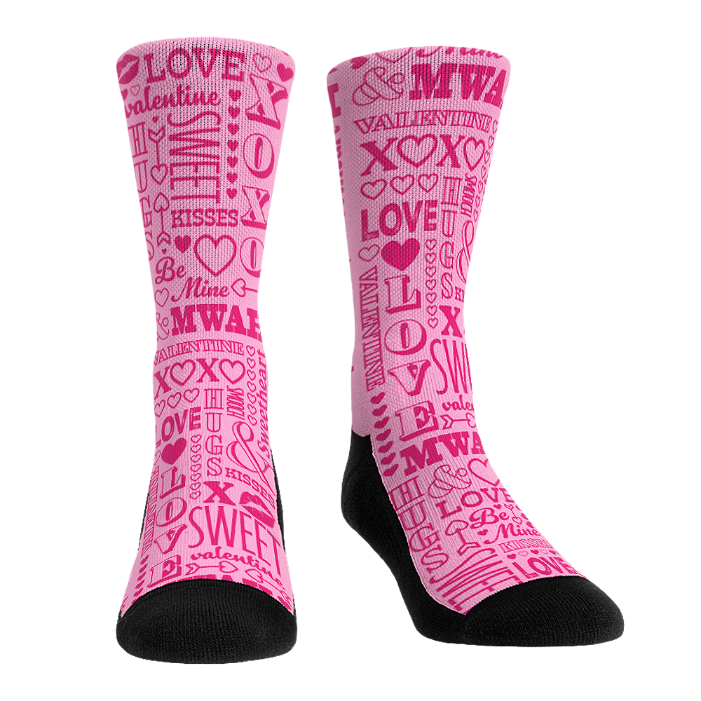 Valentine's Day Socks - Live Laugh Valentine - Rock 'Em Socks