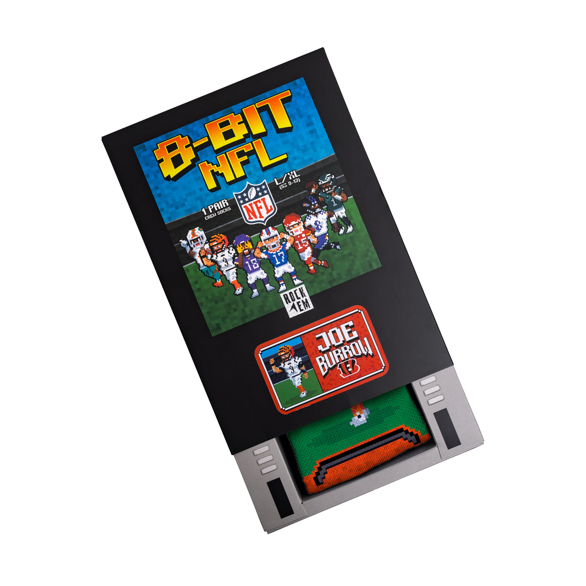 Joe Burrow Socks - 8-Bit Collection Cincinnati Bengals - Rock 'Em Socks ...