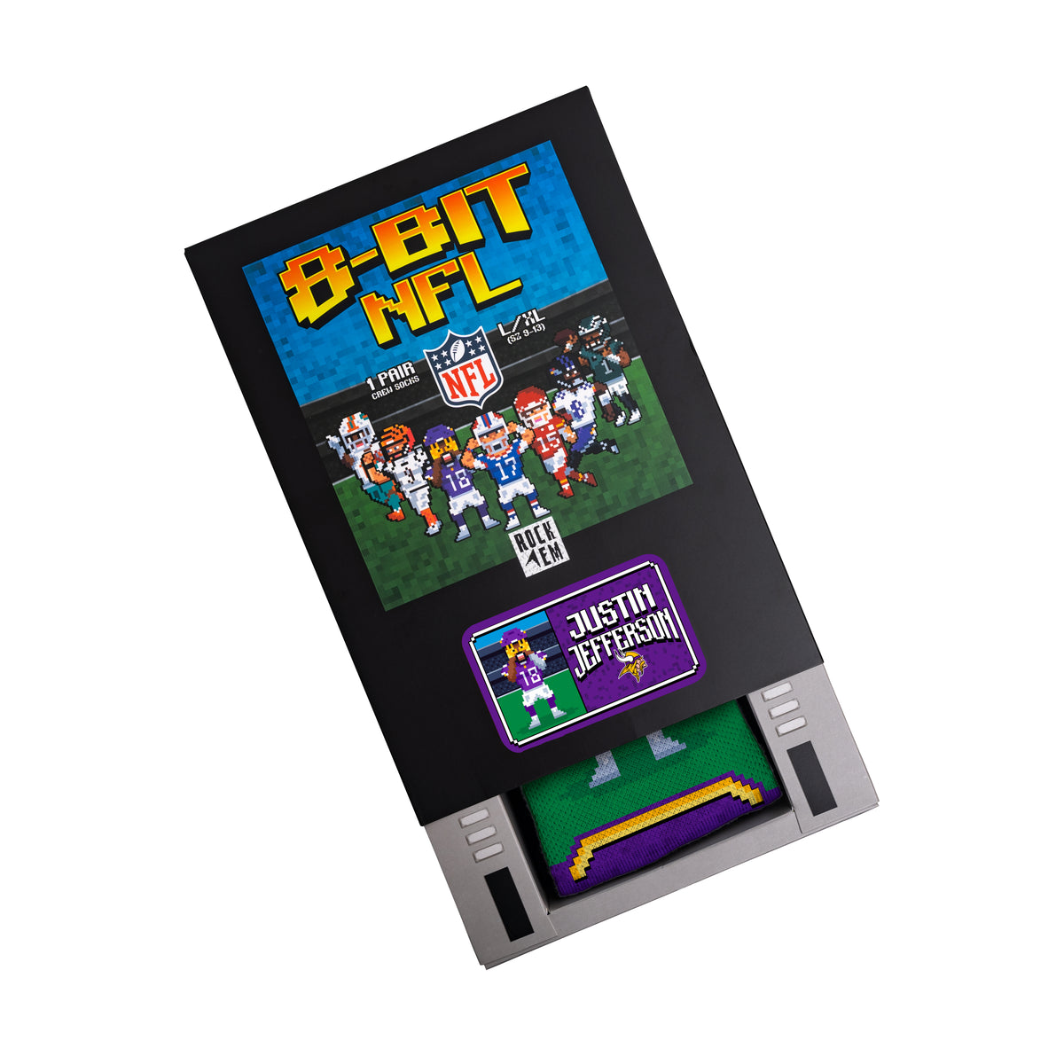 Justin Jefferson Socks - 8-Bit Collection Minnesota Vikings - Rock 'Em ...