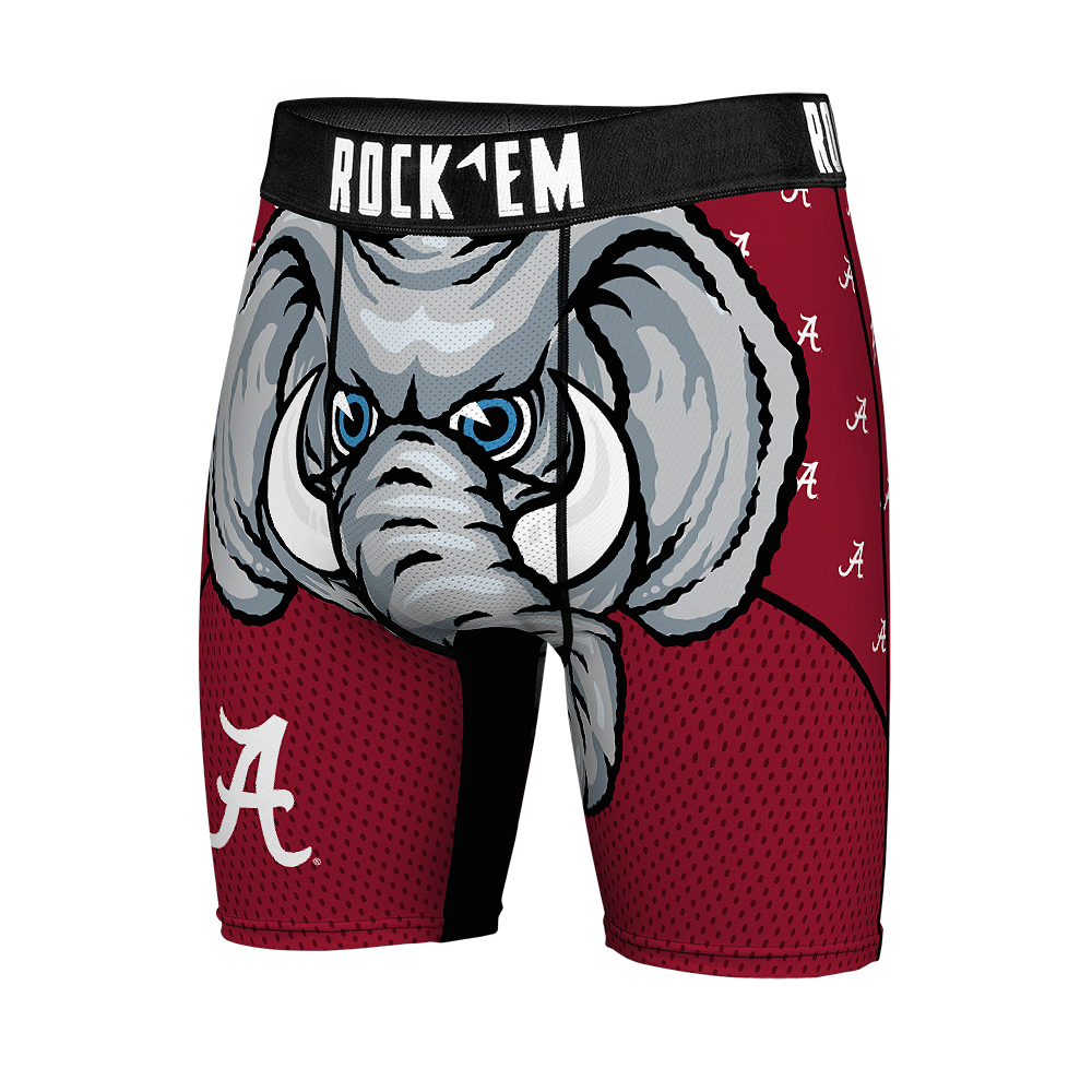 Alabama Crimson Tide - Boxer Briefs - Big Mascot - Rock 'Em Socks