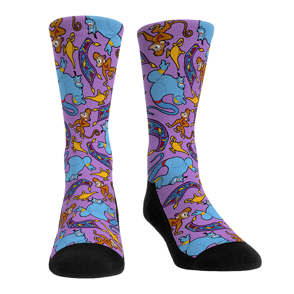 Aladdin Socks - Characters All-Over - Disney Socks - Rock 'Em Socks