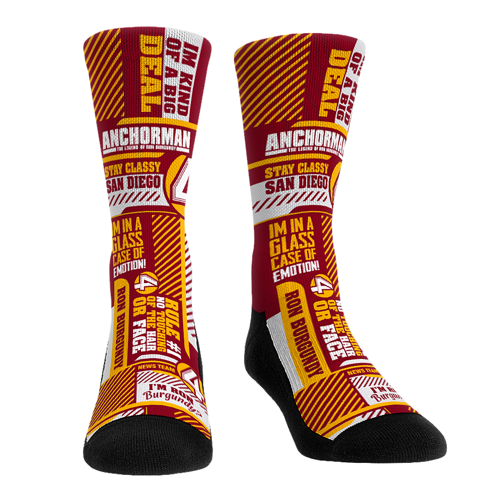 Anchorman Socks - Ron Burgundy Quotes - Rock 'Em Socks