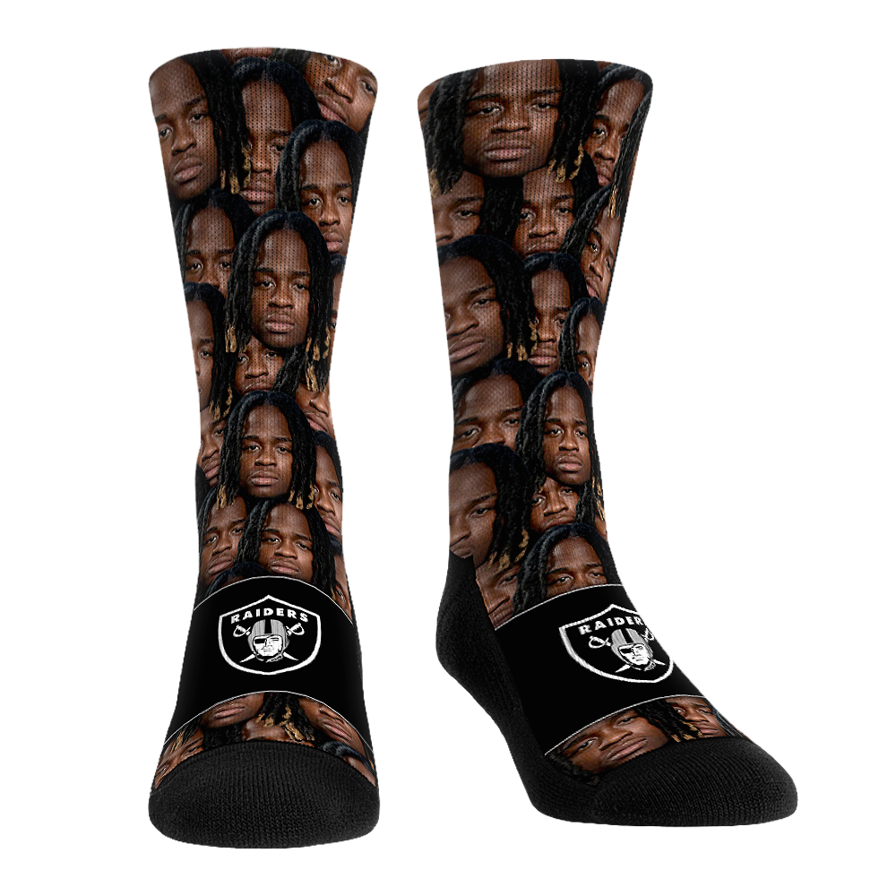 Ashton Jeanty Socks - Las Vegas Raiders Socks - Rock 'Em Socks - NFL