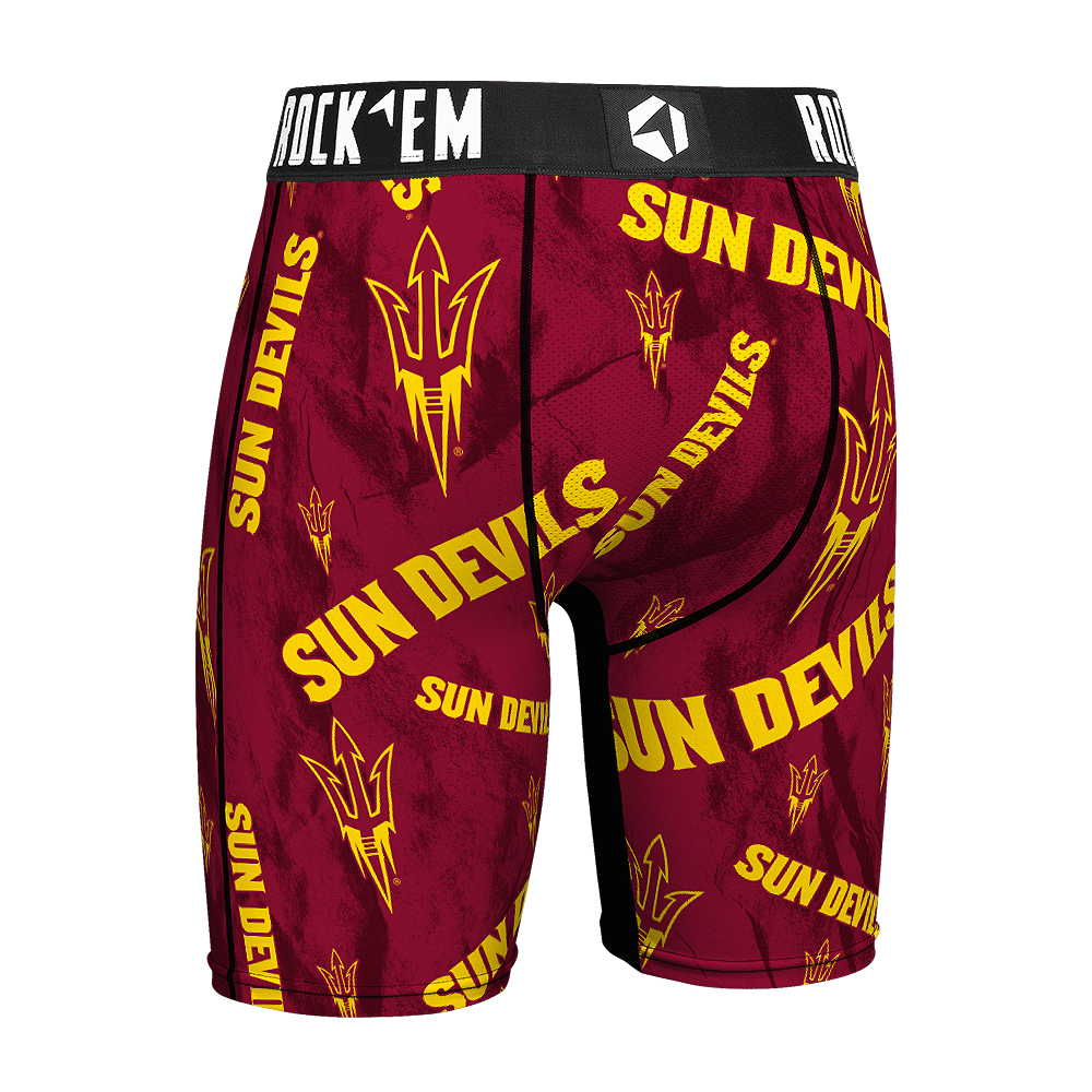 Arizona State Sun Devils - Boxer Briefs - Logo All-Over - Rock 'Em Socks