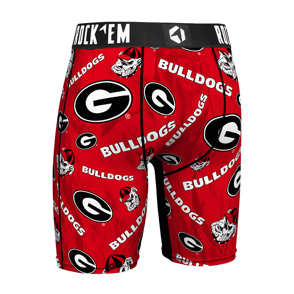 Georgia Bulldogs - Boxer Briefs - Logo All-Over - Rock 'Em Socks