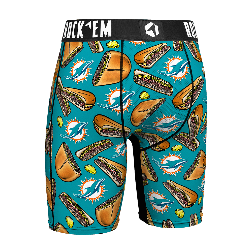 Miami Dolphins - Rock 'Em Boxer Briefs - Cuban Sandwich - Rock 'Em Socks