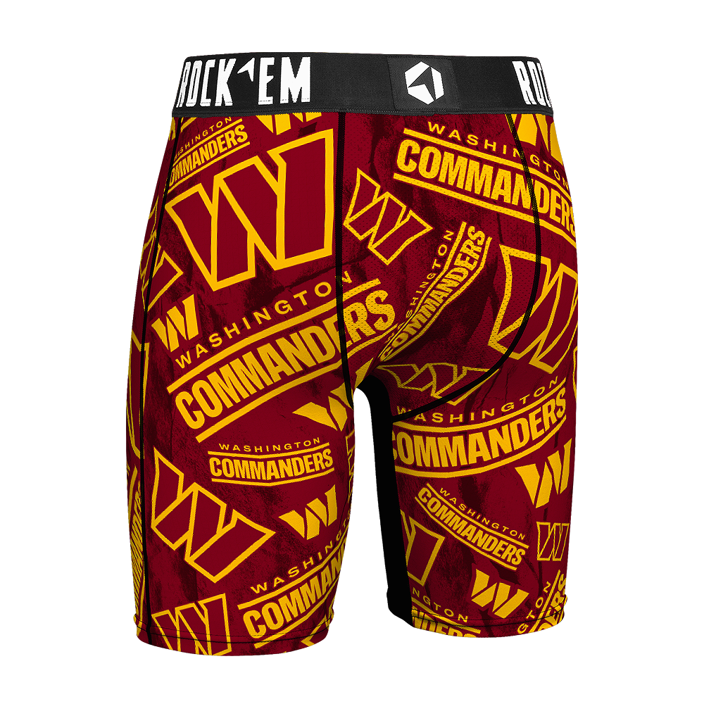 Washington Commanders - Rock 'Em Boxer Briefs - Logo All-Over Underwear ...
