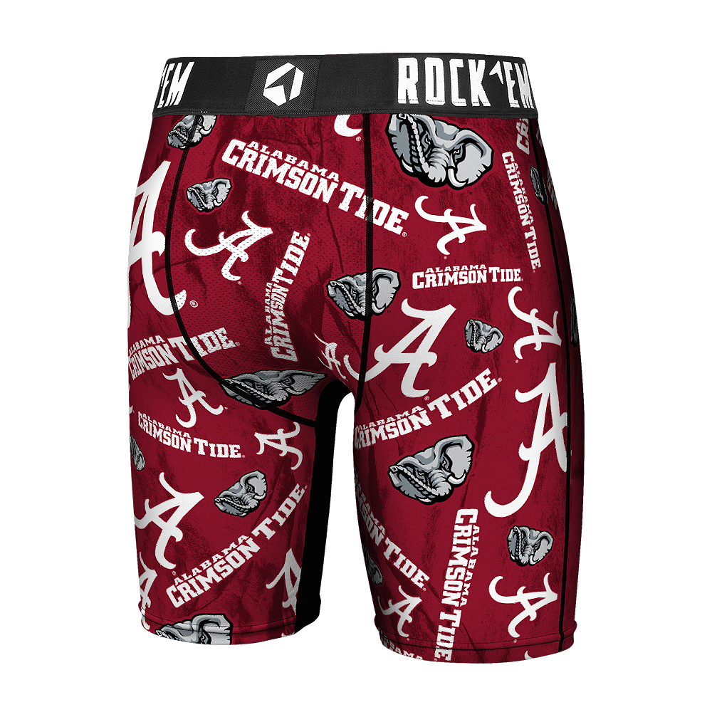 Alabama Crimson Tide - Boxer Briefs - Logo All-Over – Rock 'Em Socks