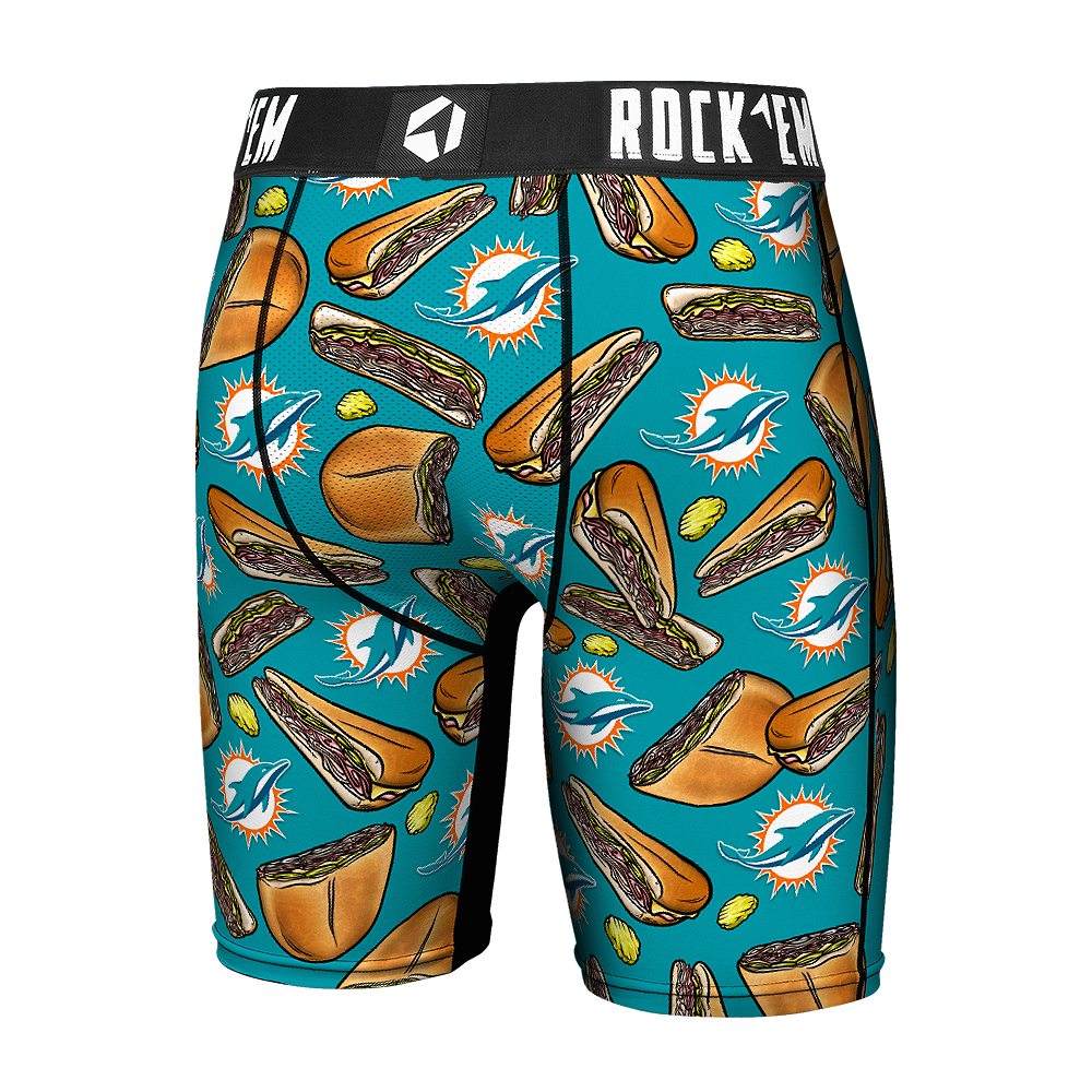 Miami Dolphins - Rock 'Em Boxer Briefs - Cuban Sandwich - Rock 'Em Socks