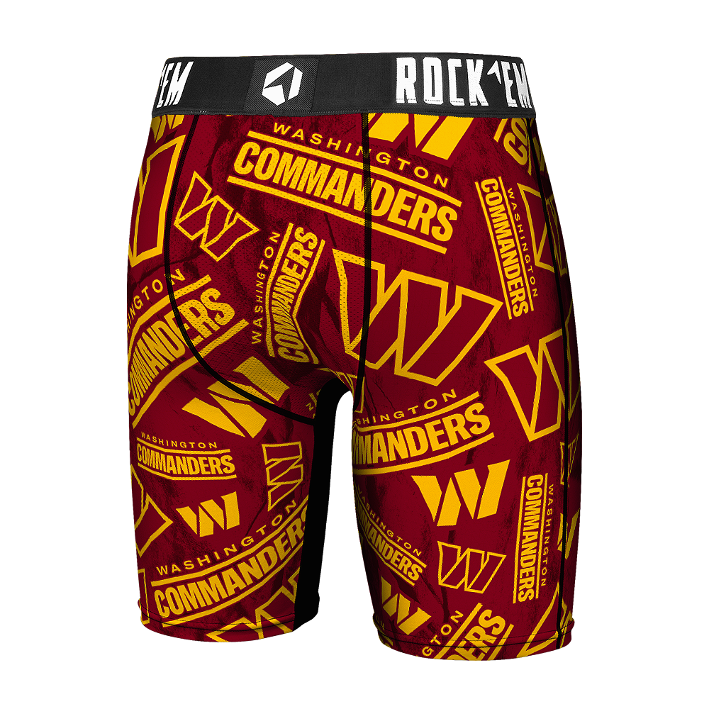 Washington Commanders - Rock 'Em Boxer Briefs - Logo All-Over Underwear ...