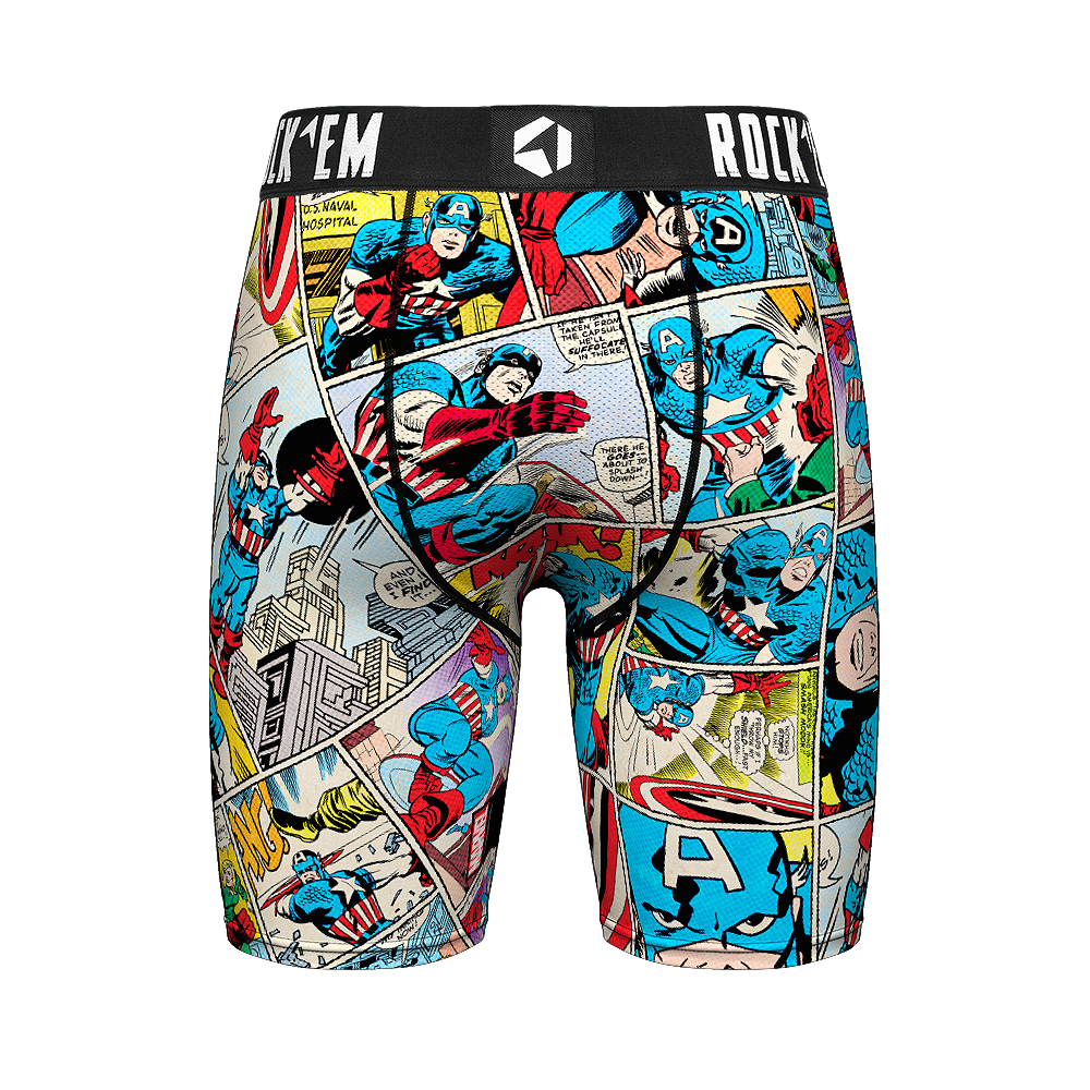 Marvel Boxers - Captain America - Off Panel - Underwear - Rock 'Em Socks