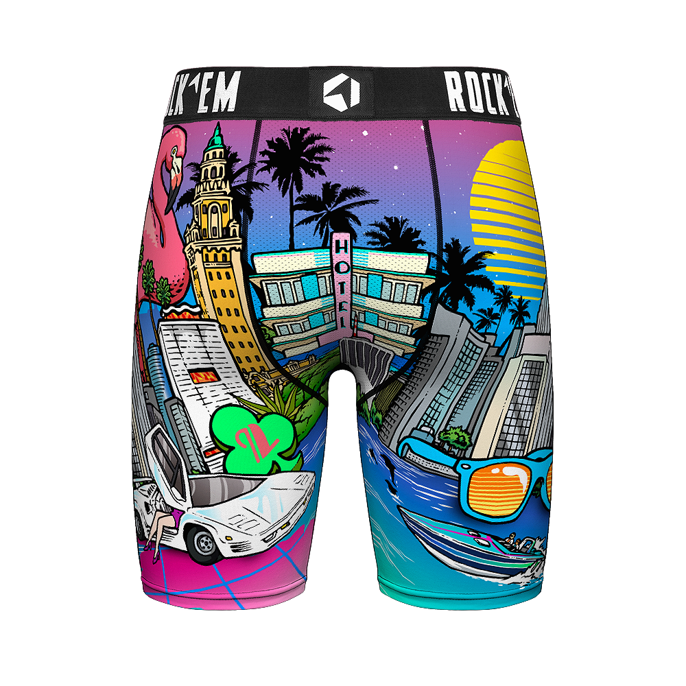 Greetings from Miami - Rock 'Em Boxer Briefs - Underwear - Rock 'Em Socks