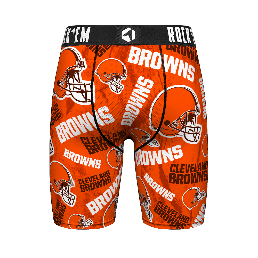 Cleveland Browns - Rock 'Em Boxer Briefs - Logo All-Over Underwear ...