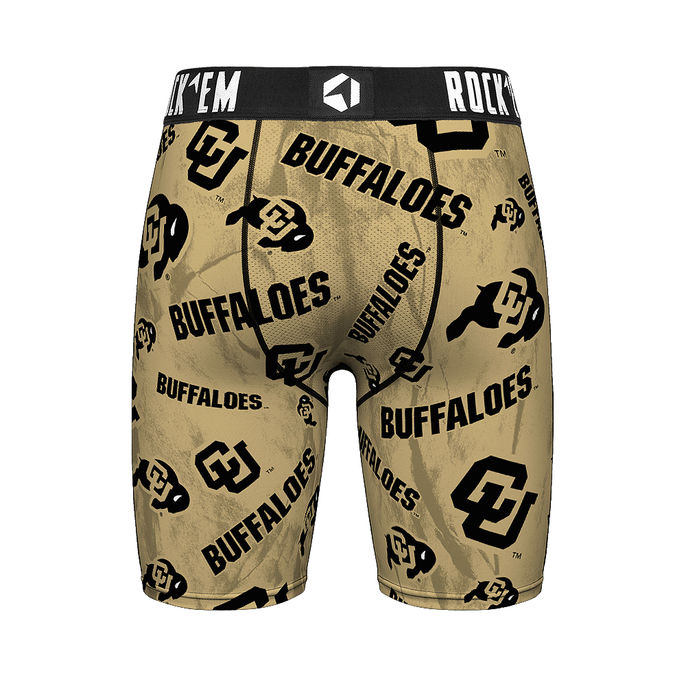 Colorado Buffaloes - Boxer Briefs - Logo All-Over - Rock 'Em Socks