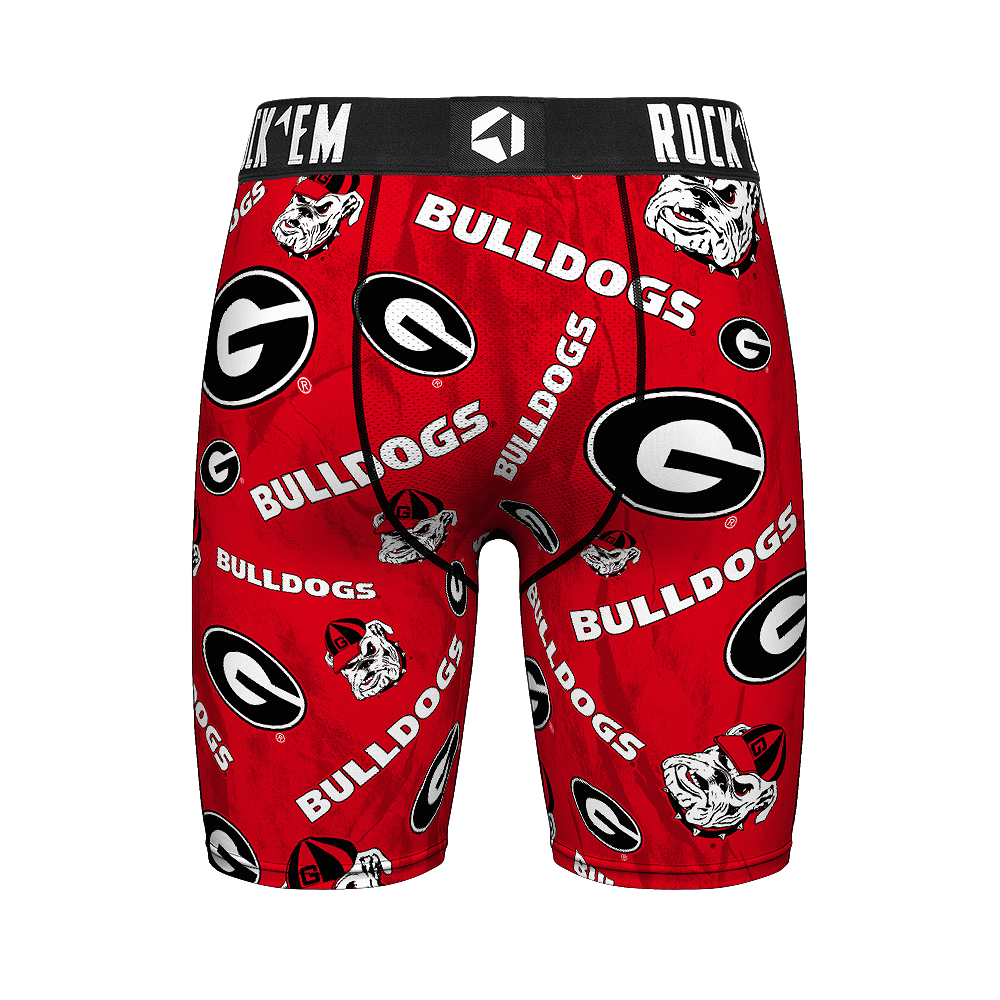 Georgia Bulldogs - Boxer Briefs - Logo All-Over - Rock 'Em Socks