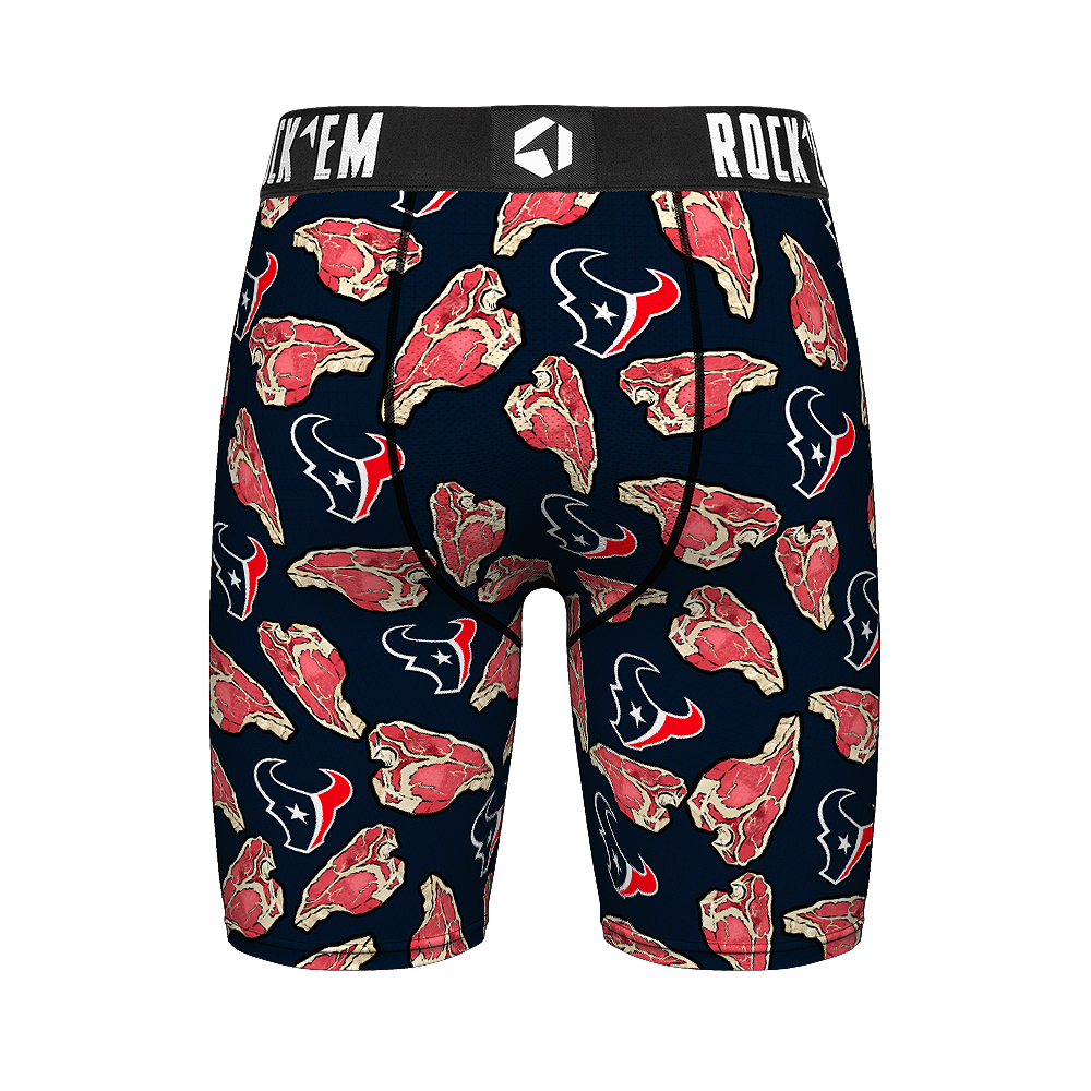 Houston Texans - Rock 'Em Boxer Briefs - Steaks Underwear - Rock 'Em Socks