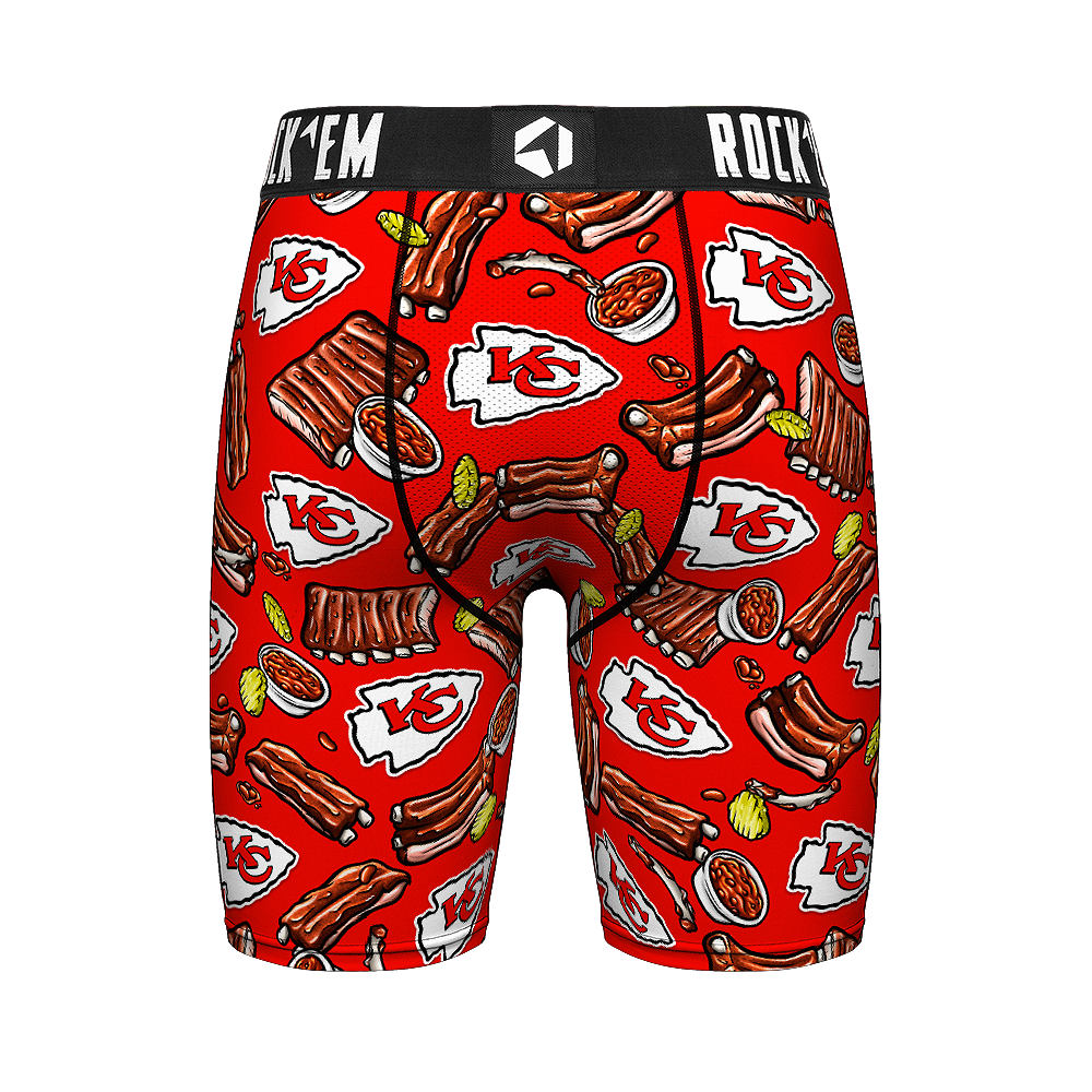 Kansas City Chiefs - Rock 'Em Boxer Briefs - KC BBQ Underwear - Rock ...