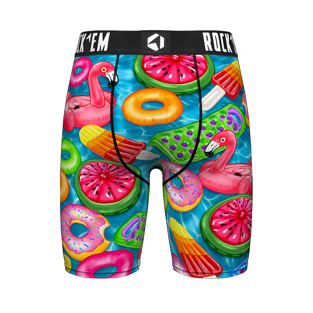 Pool Floaties - Rock 'Em Boxer Briefs - Underwear - Rock 'Em Socks