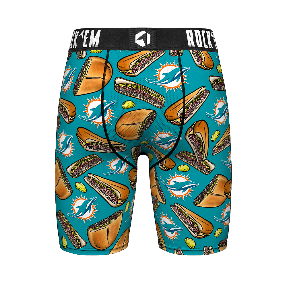 Miami Dolphins - Rock 'Em Boxer Briefs - Cuban Sandwich - Rock 'Em Socks