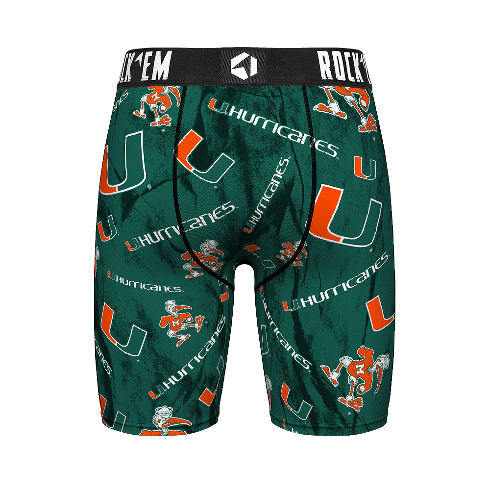 Miami Hurricanes - Boxer Briefs - Logo All-Over - Rock 'Em Socks