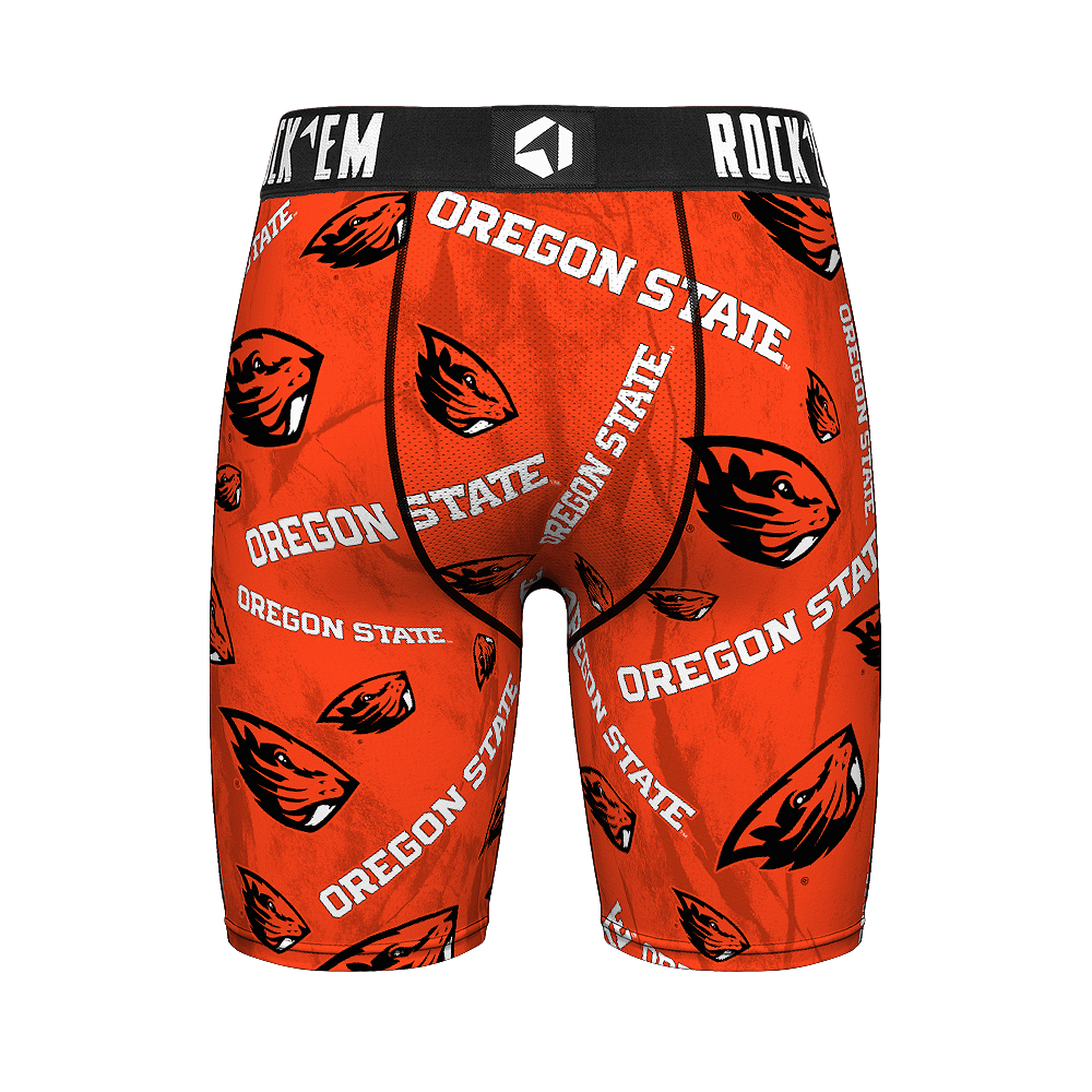 Oregon State Beavers - Boxer Briefs - Logo All-Over - Rock 'Em Socks