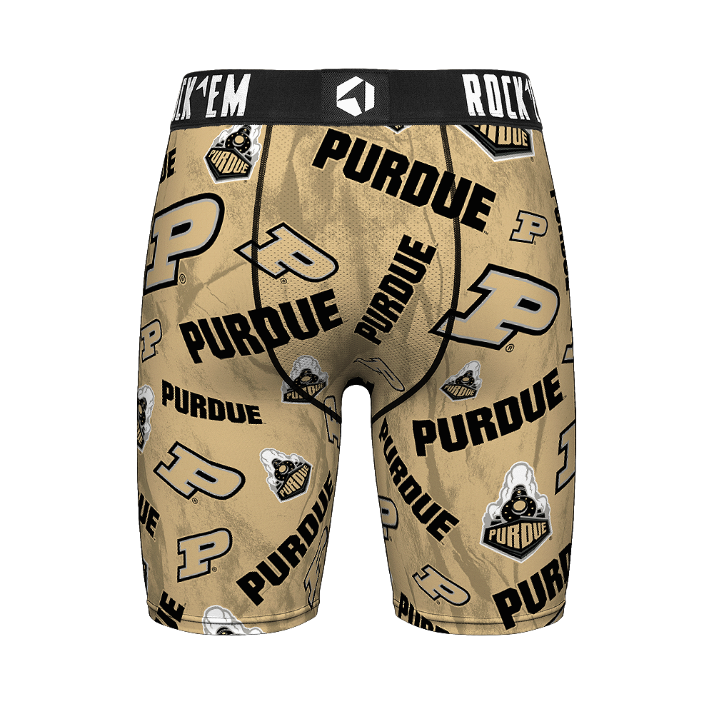 Purdue Boilermakers - Boxer Briefs - Logo All-Over - Rock 'Em Socks