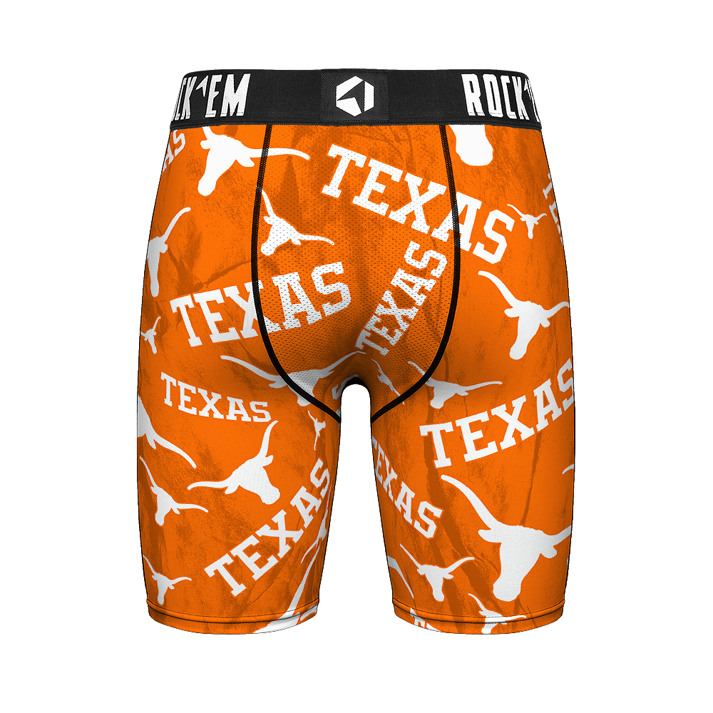 Texas Longhorns - Boxer Briefs - Logo All-Over - Rock 'Em Socks