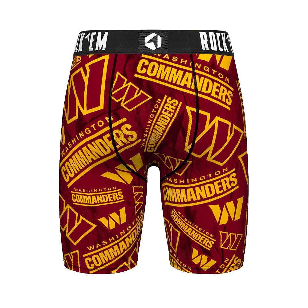 Washington Commanders - Rock 'Em Boxer Briefs - Logo All-Over Underwear ...