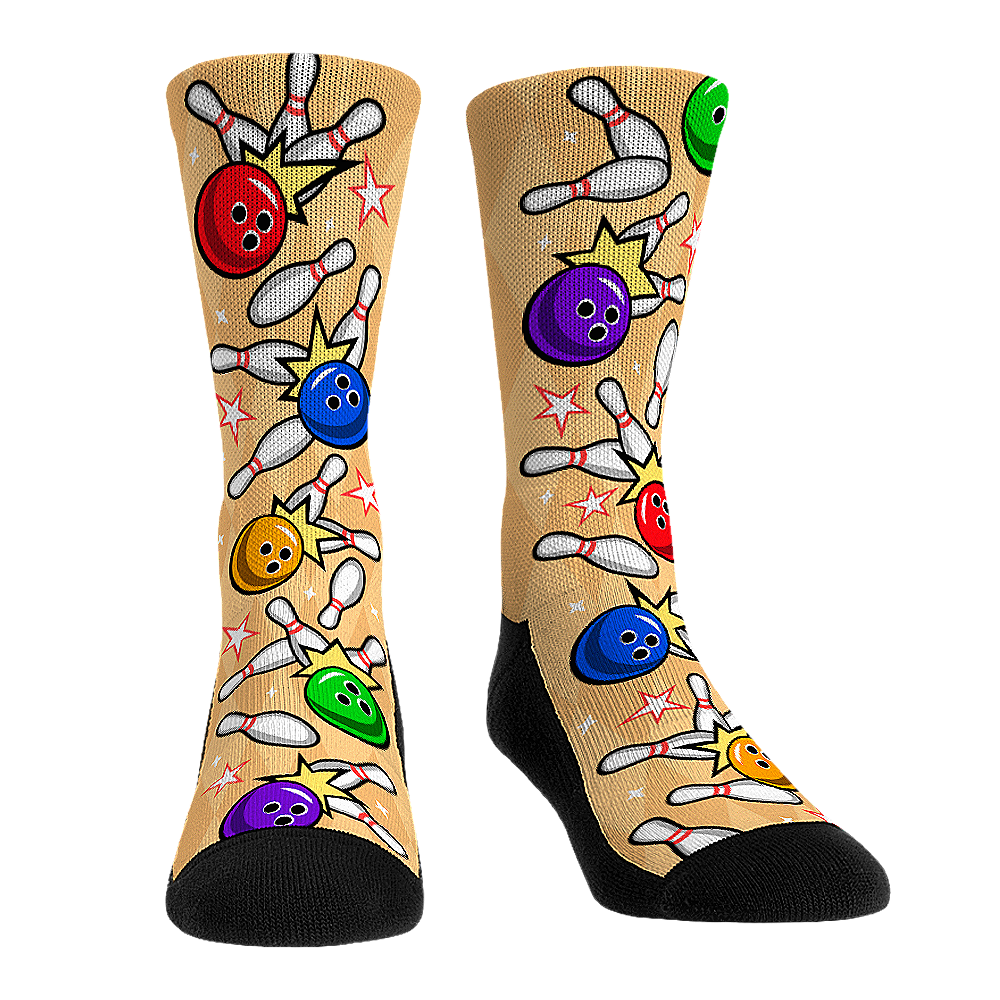 Bowling All-Over Socks - Rock 'Em Socks - Bowling Socks