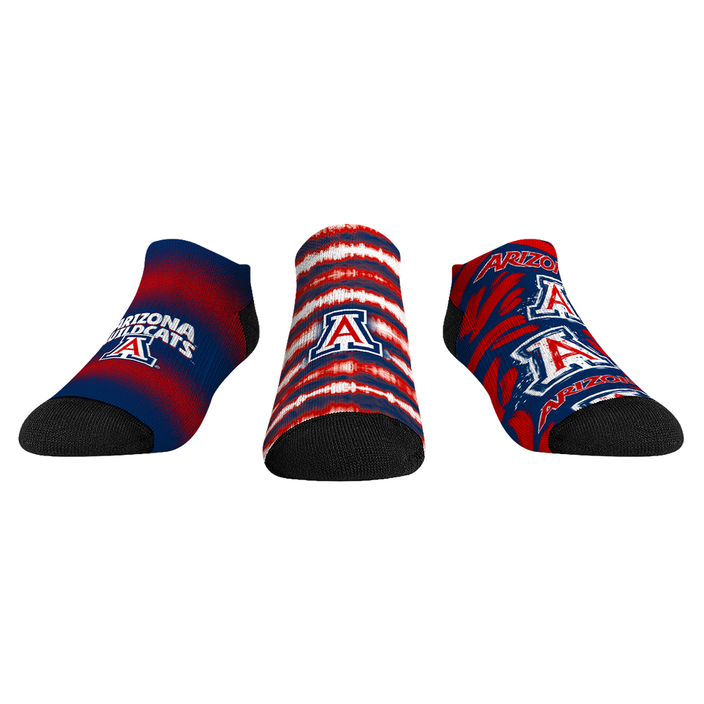 Arizona Wildcats Socks - Low Cut - Tie Dye - Rock 'Em Socks - NCAA
