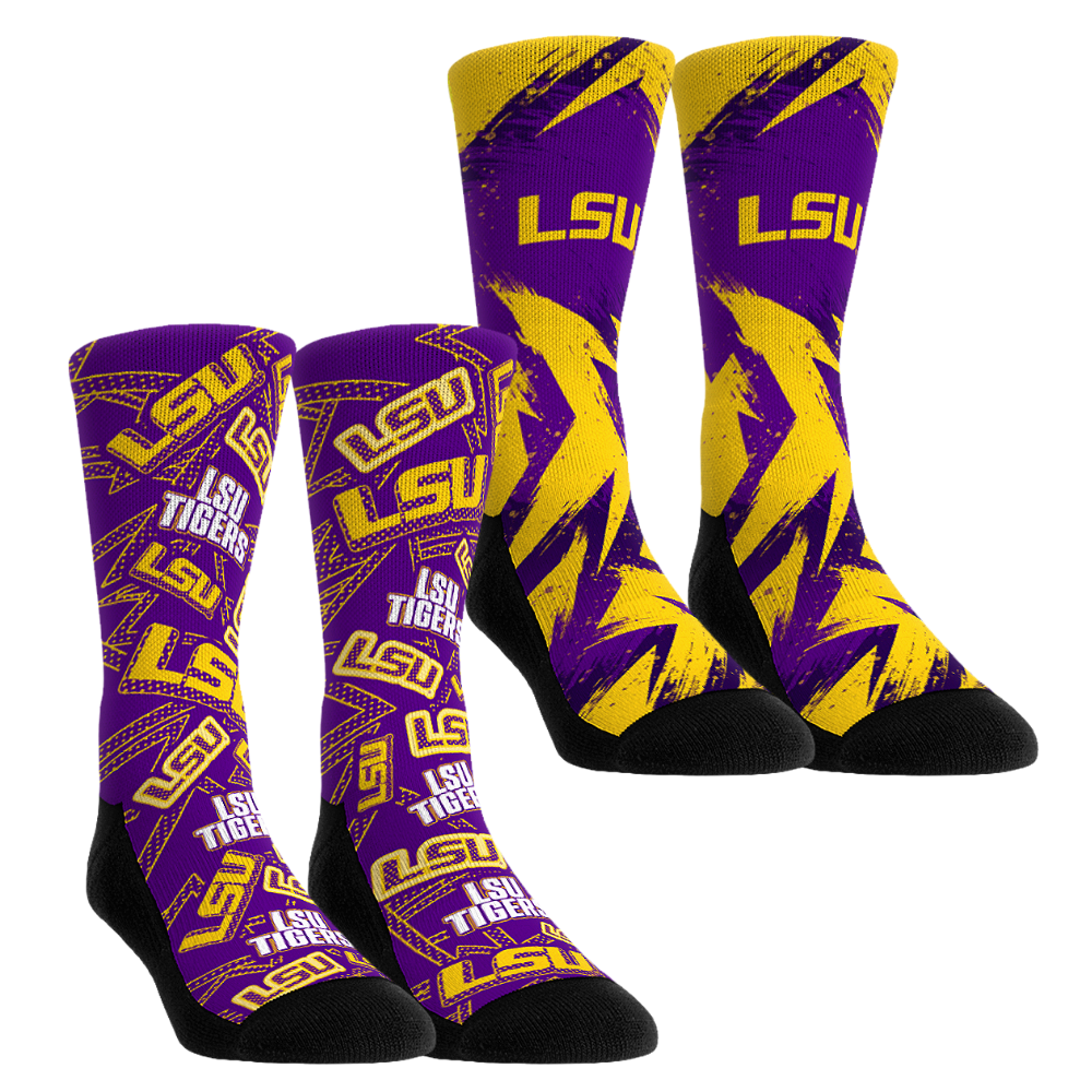 LSU Tigers Socks - Game Day 2-Pack - Rock 'Em Socks