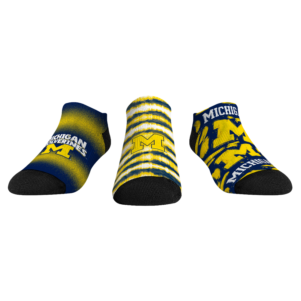 Michigan Wolverines Socks - Low Cut - Tie Dye - Rock 'Em Socks
