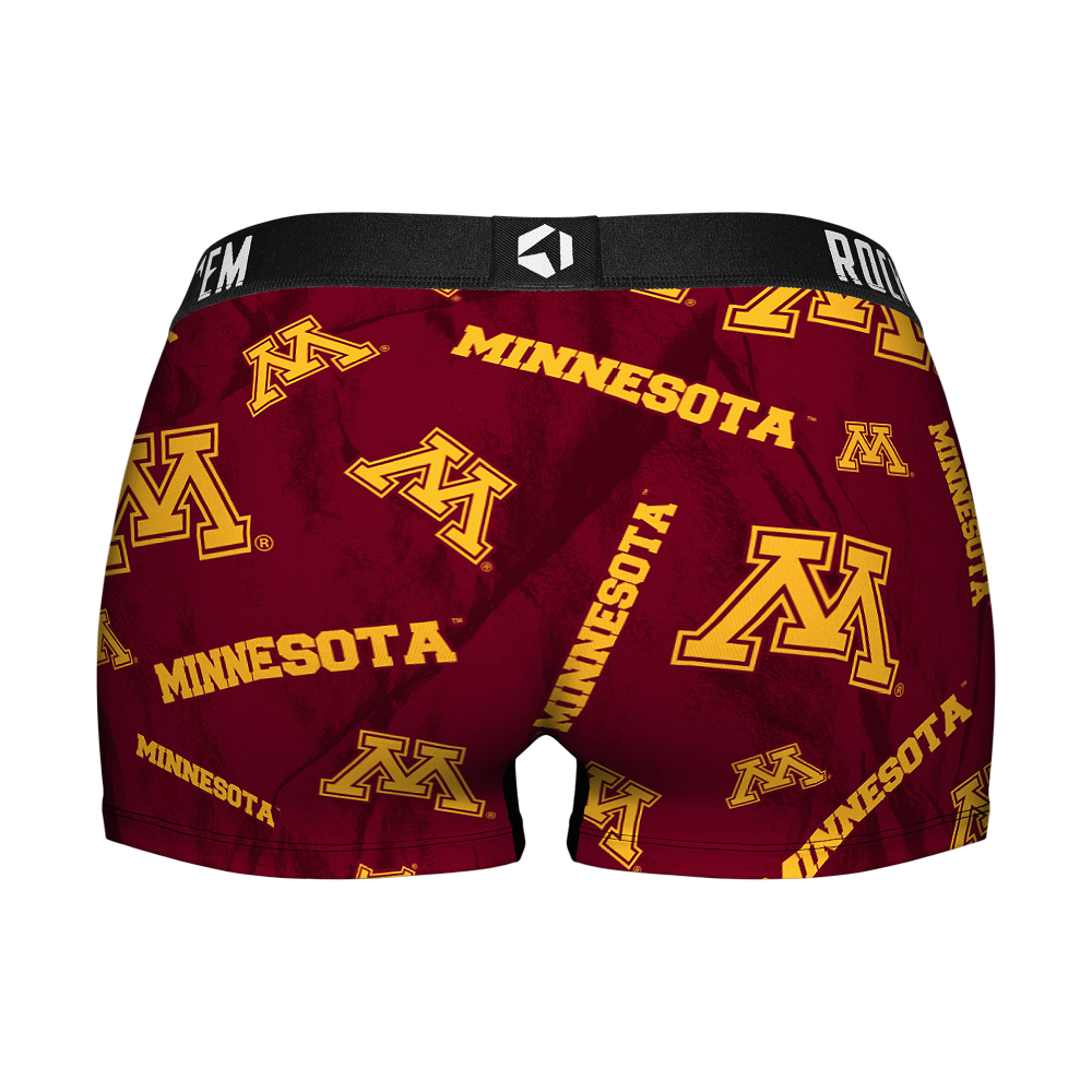 Minnesota Golden Gophers - Women's Boy Shorts - Logo All-Over - Rock ...