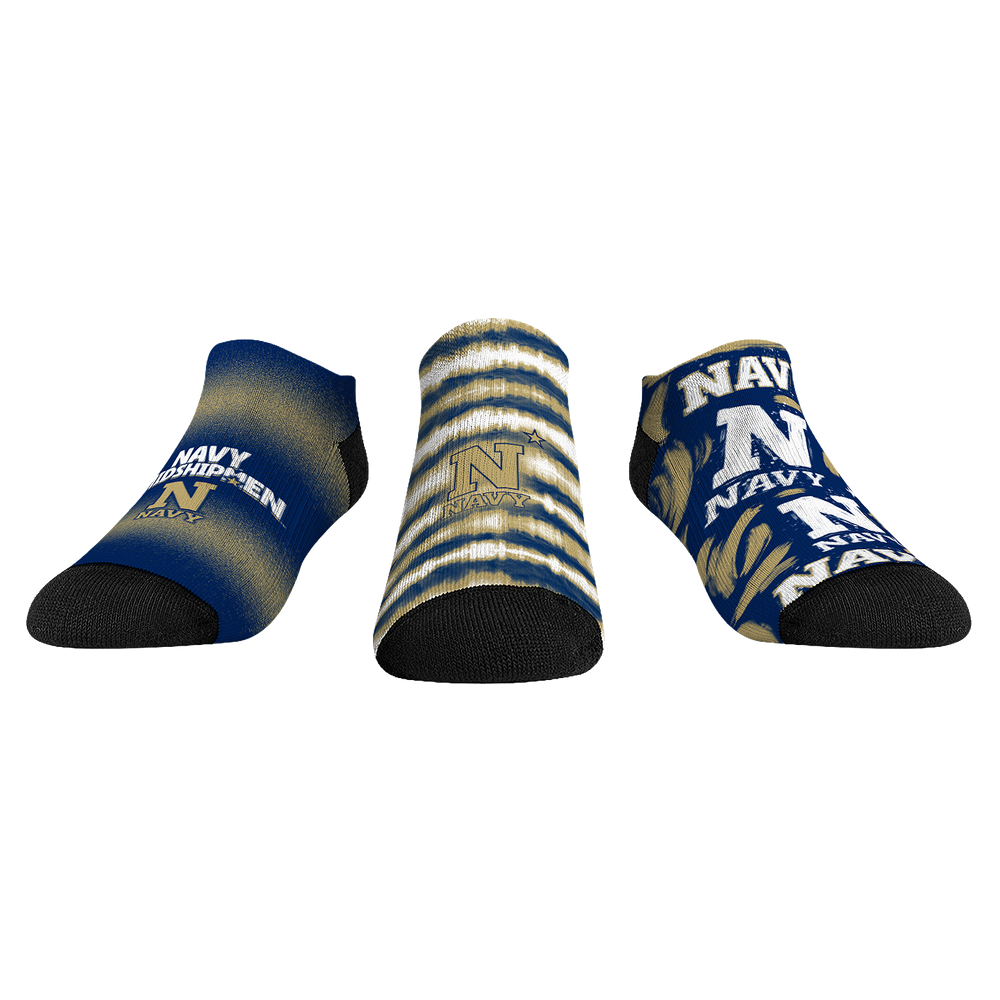 Navy Midshipmen Socks - Low Cut - Tie Dye - Rock 'Em Socks
