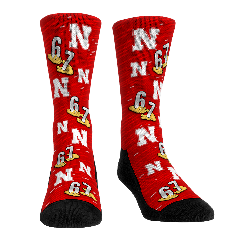 Nebraska Huskers Socks - Six Seven Socks - Rock 'Em Socks
