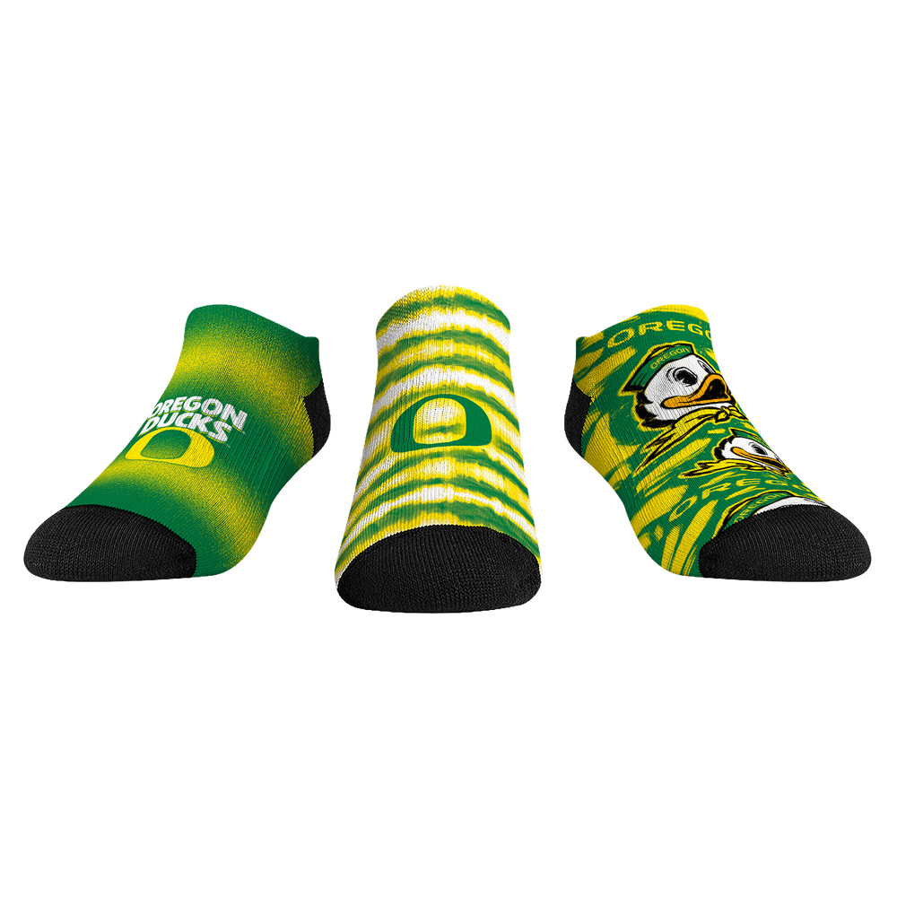 Oregon Ducks Socks - Low Cut - Tie Dye - Rock 'Em Socks
