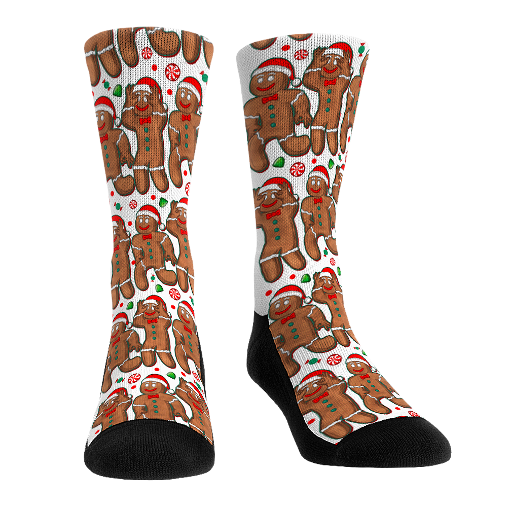 Gingerbread Man Griddy Socks - Rock 'Em Socks - Lifestyle Collection