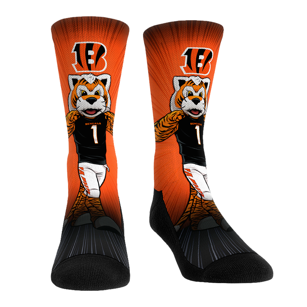 Cincinnati Bengals Socks - Mascot Pump Up! - NFL Socks - Rock 'Em Socks