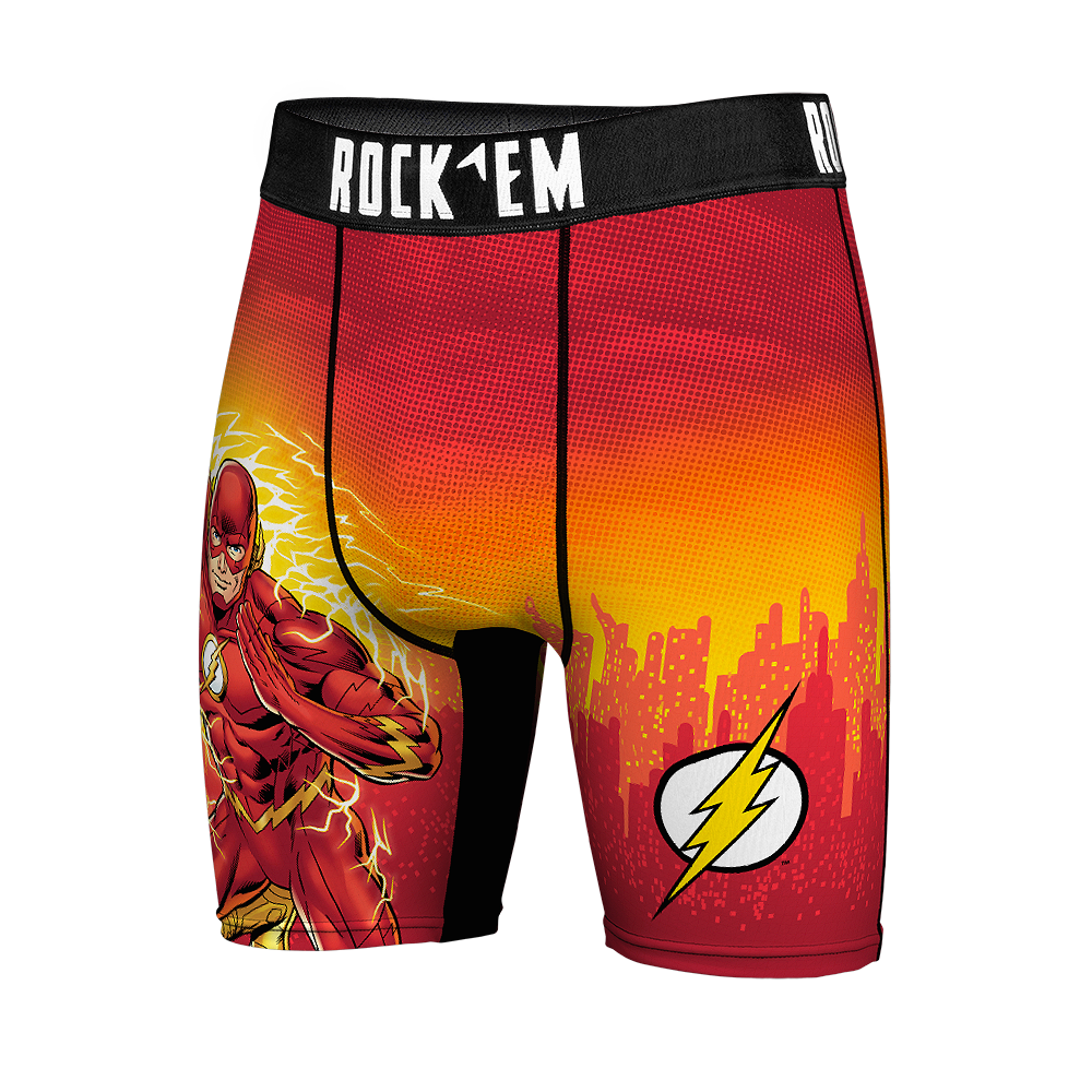 The Flash Hero Pose - Rock 'Em Boxer Briefs - Underwear - Rock 'Em Socks