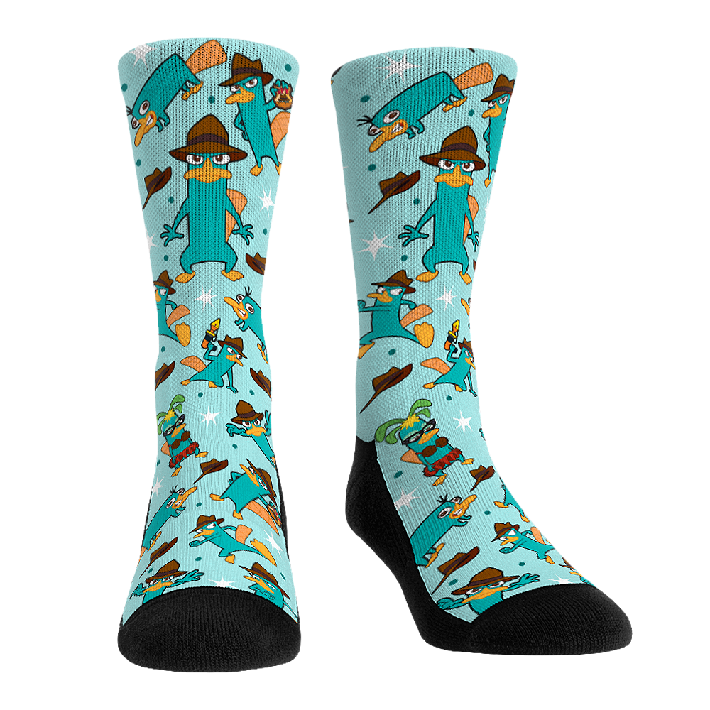 Phineas and Ferb Socks - Perry All-Over - Rock 'Em Socks - Disney Socks