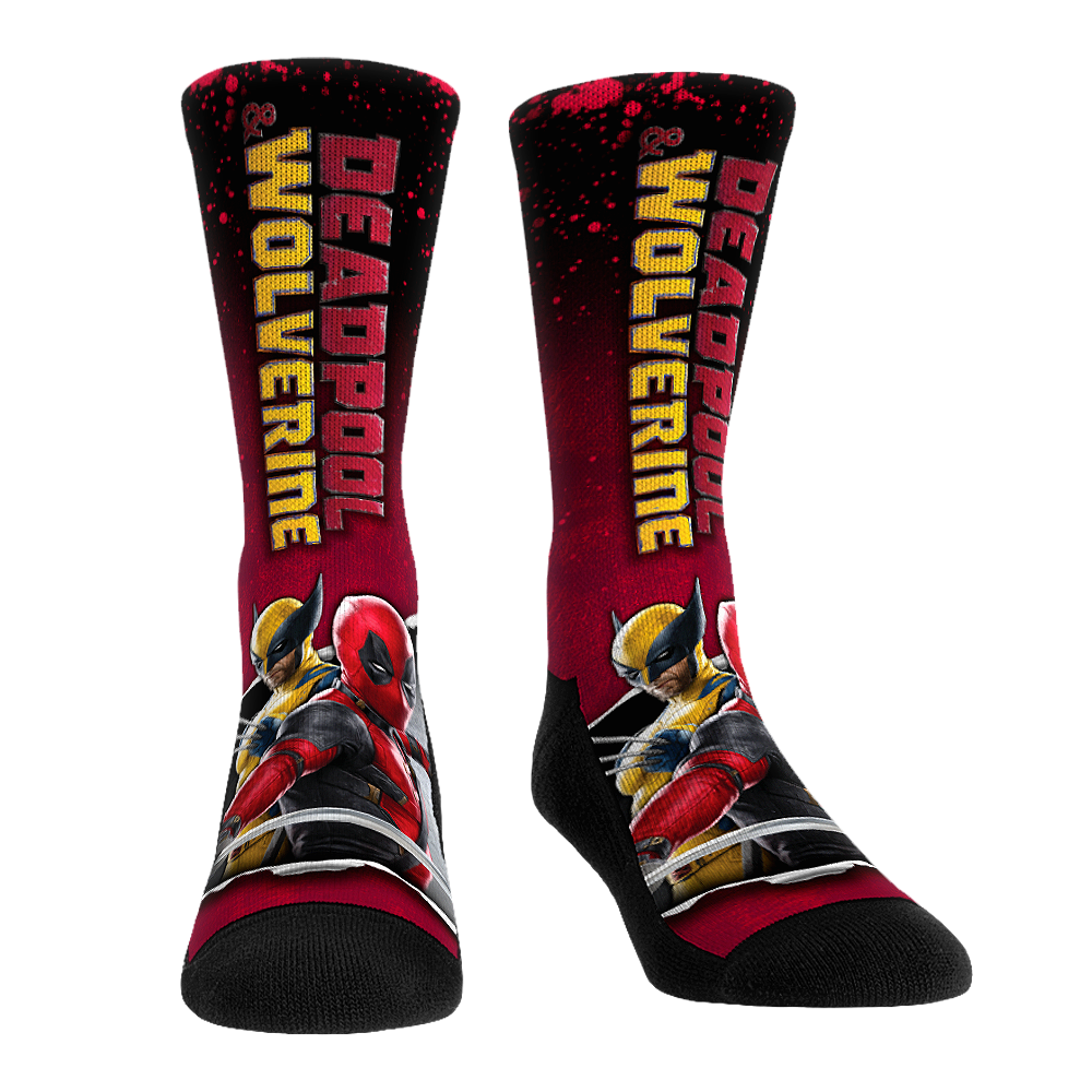 Deadpool and Wolverine Socks - Title Sequence - Rock 'Em Socks - Marvel ...
