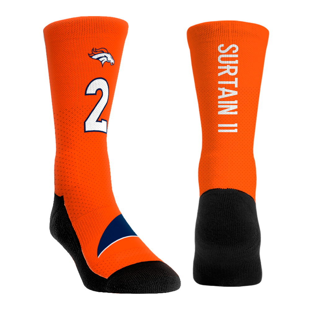 Patrick Surtain II Socks - Denver Broncos Socks - Rock 'Em Socks - NFL