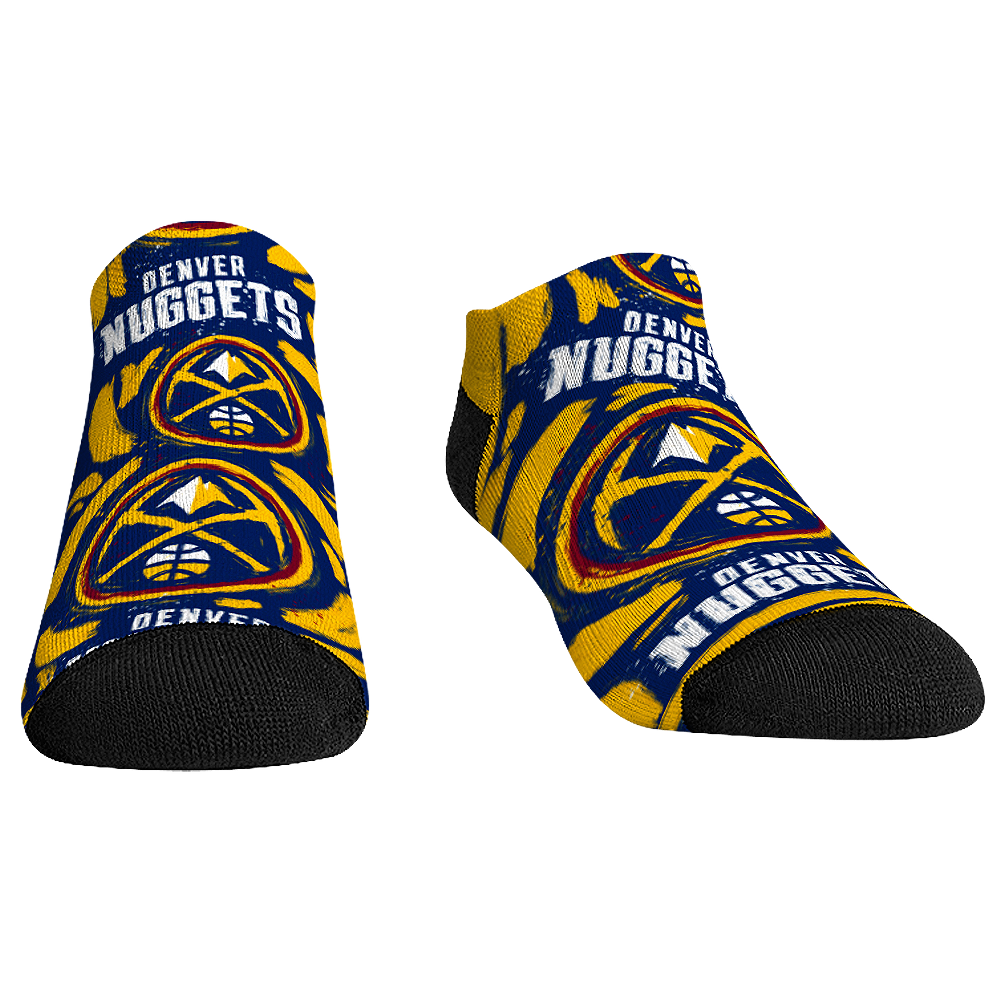 Denver Nuggets Socks - Low Cut Logo Paint - NBA Socks - Rock 'Em Socks