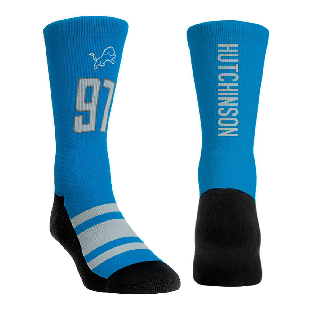 Aidan Hutchinson Socks - Detroit Lions Socks - Rock 'Em Socks - NFL