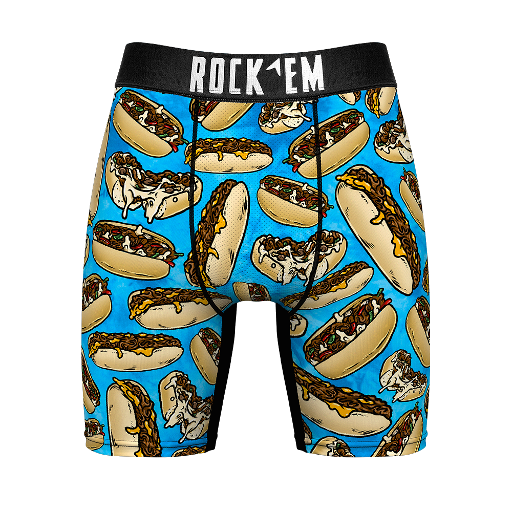 Cheesesteaks All-Over - Rock 'Em Boxer Briefs - Underwear - Rock 'Em Socks