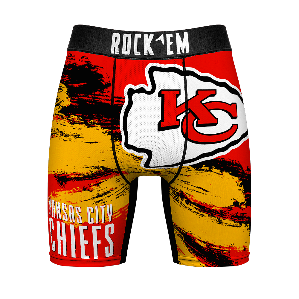 Kansas City Chiefs - Rock 'Em Boxer Briefs - Logo All-Over Underwear ...