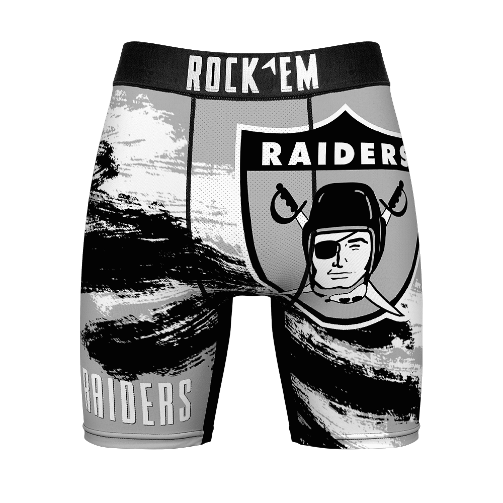 Las Vegas Raiders - Rock 'Em Boxer Briefs - Logo All-Over Underwear ...