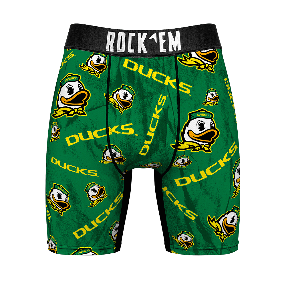 Oregon Ducks - Boxer Briefs - Logo All-Over - Rock 'Em Socks