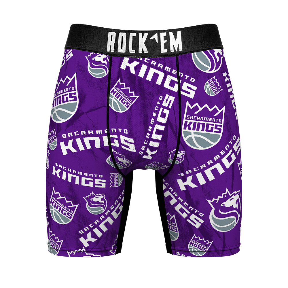 Sacramento Kings - Rock 'Em Boxer Briefs - Logo All-Over - Rock 'Em Socks