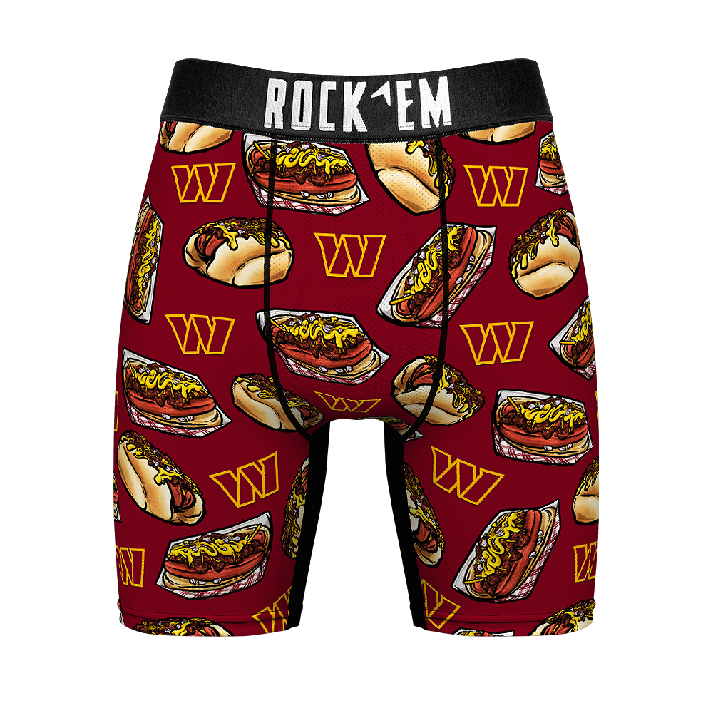 Washington Commanders - Rock 'Em Boxer Briefs - Half Smoke - Rock 'Em Socks